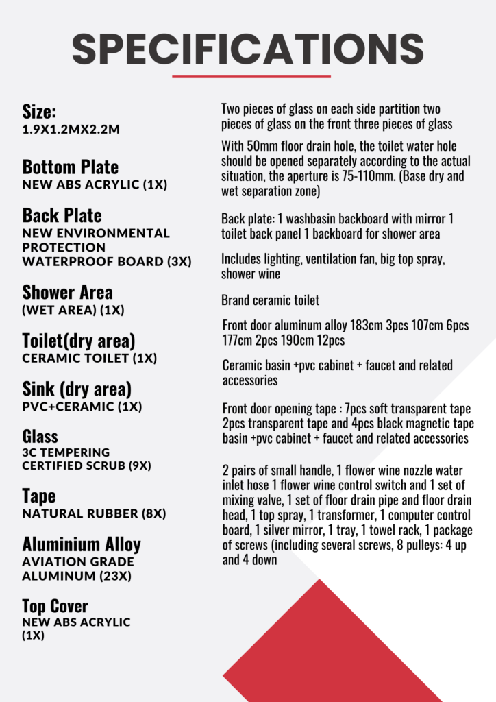 Prefab Modular Bathroom Toilet & Shower Kit – AOH Manufacturing